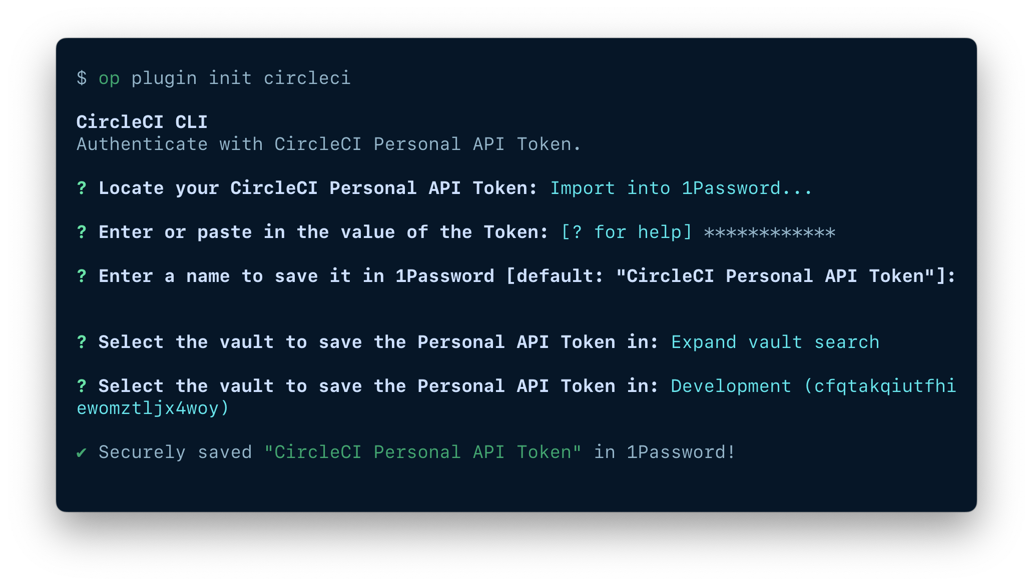 Use 1password To Authenticate The Circleci Cli With Biometrics 1password Developer
